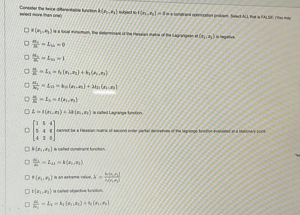 Solved Consider The Twice Differentiable Function 1112 1459