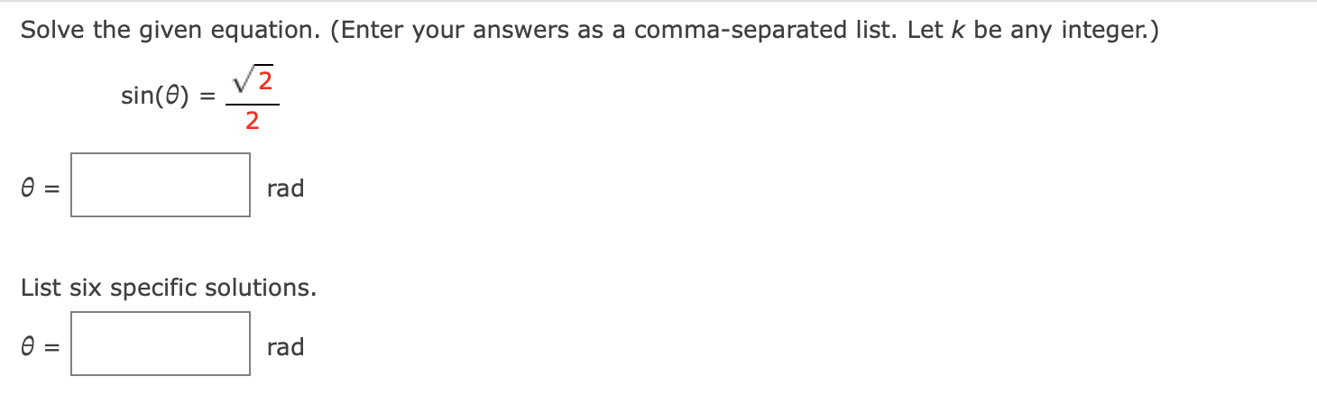 Solved Solve the given equation. (Enter your answers as a | Chegg.com