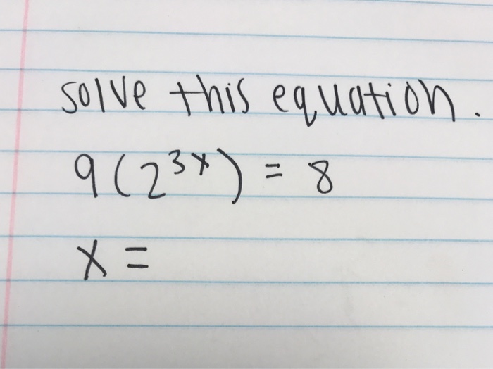 Solved solve th equation 9 (23) | Chegg.com