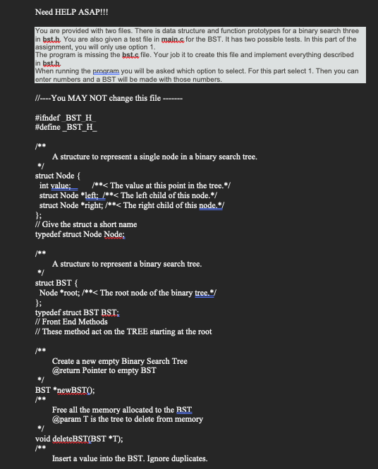 Solved Need HELP ASAP!!!You are provided with two files. | Chegg.com