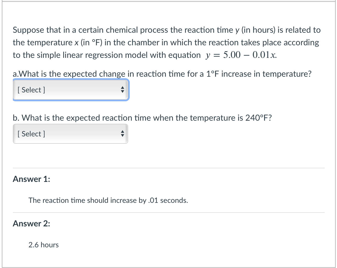 Solved Suppose That In A Certain Chemical Process The