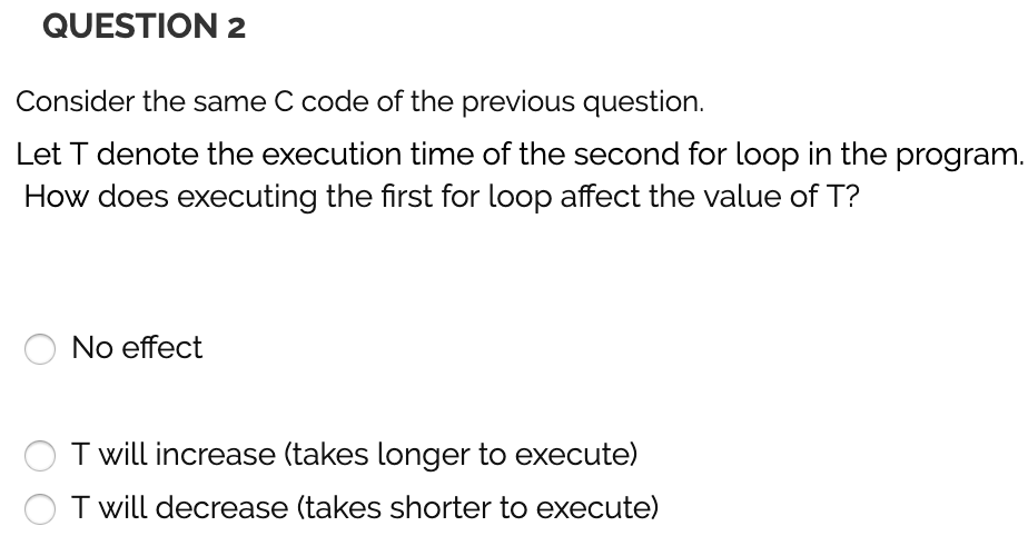 This problem studies execution time analysis. | Chegg.com