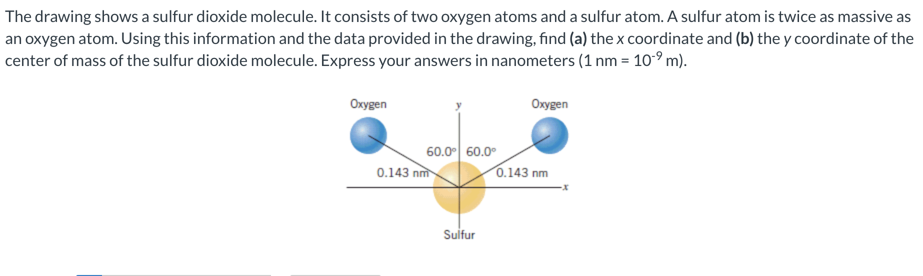 Solved The drawing shows a sulfur dioxide molecule. It | Chegg.com