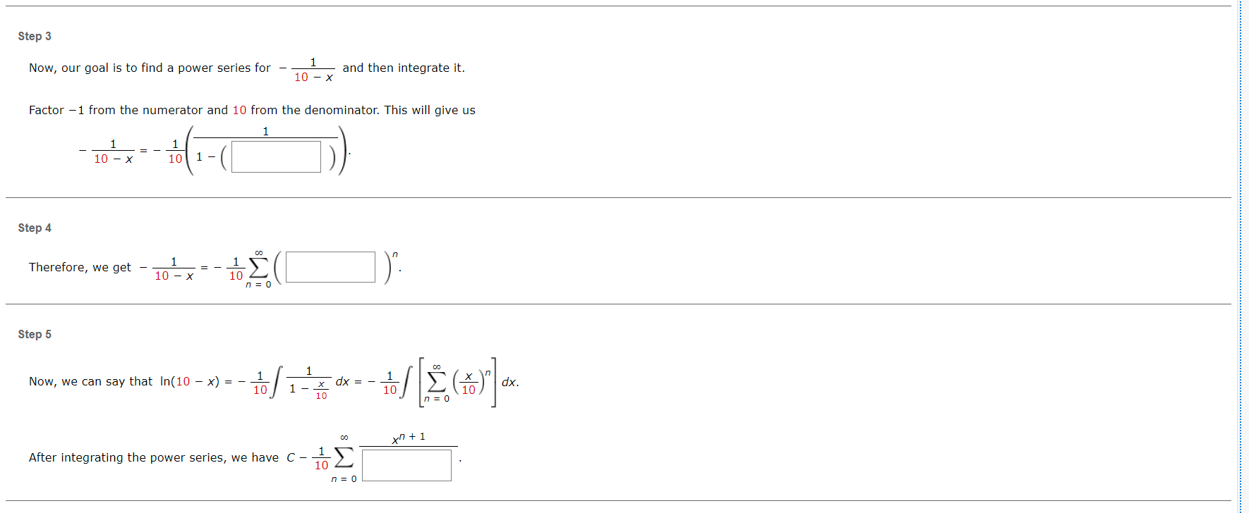 Solved f(x)=ln(10−x) Step 1 We must first recognize that | Chegg.com