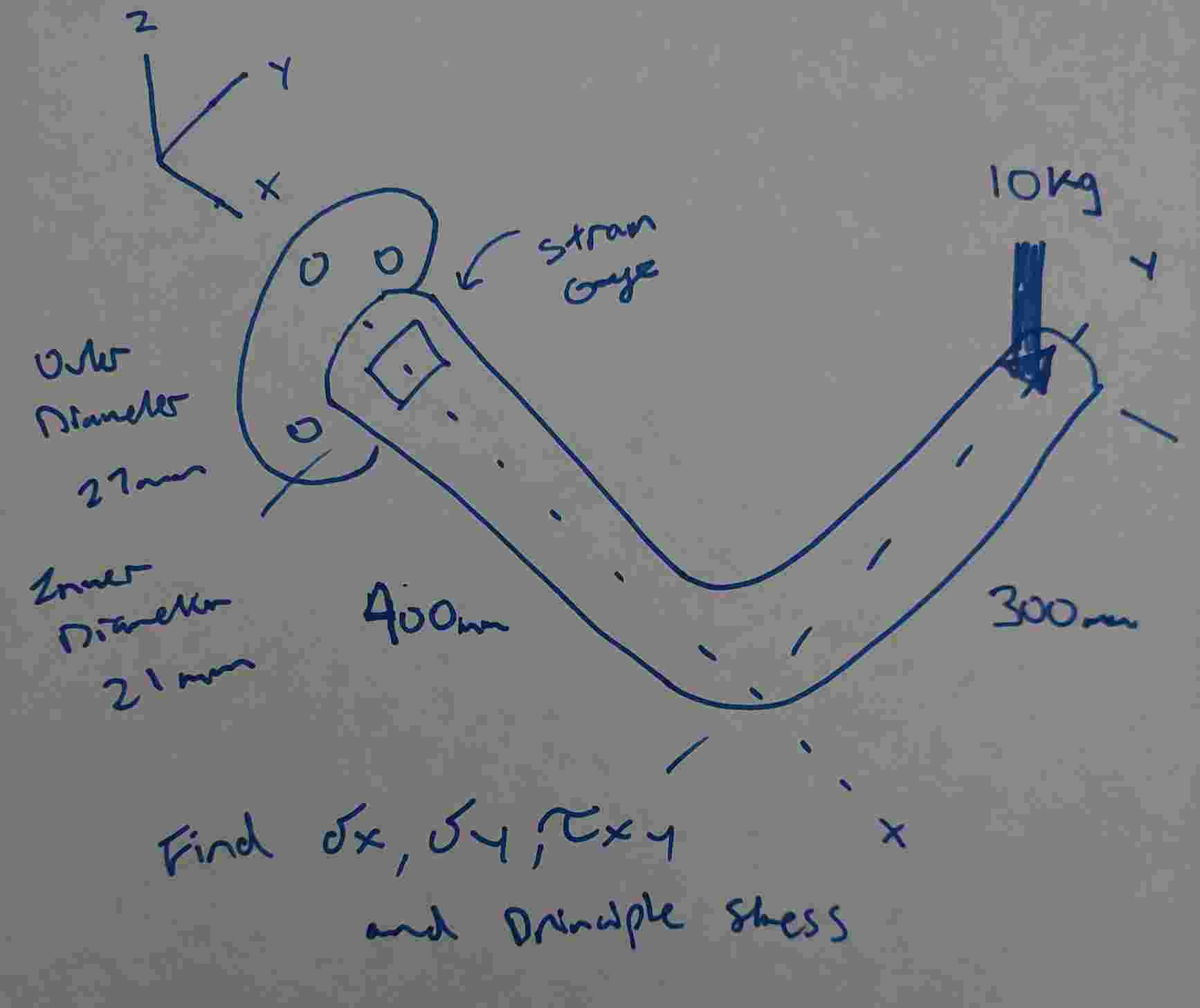 Find σx,σy,τxyand Principle stressShow all work. This | Chegg.com