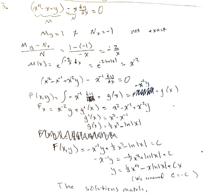 Solved Solve the following ODE using two different methods. | Chegg.com