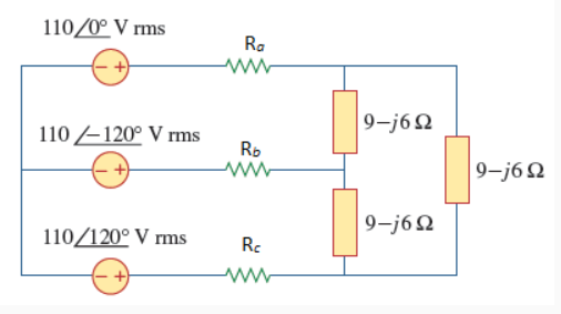 Solved The balanced three-phase wye-delta system is shown | Chegg.com