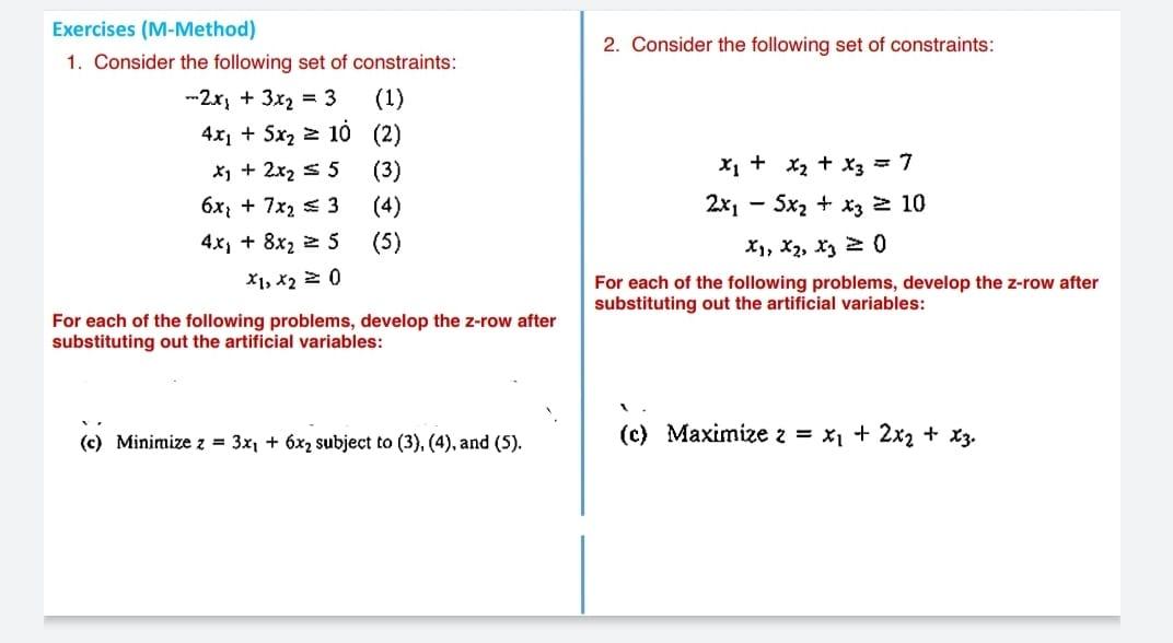 Solved 2. Consider the following set of constraints: | Chegg.com