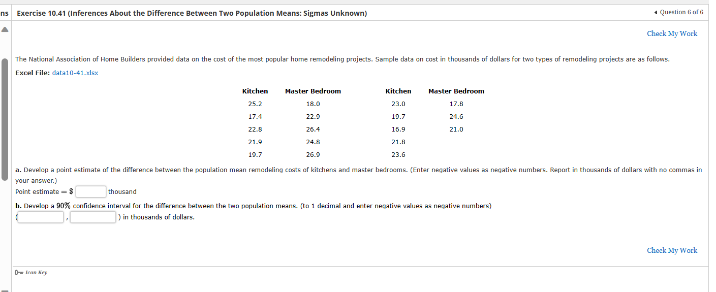 Solved Check My Work Excel File: data10-41.xlsx your | Chegg.com