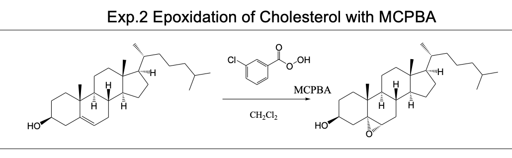 Solved Exp.2 Epoxidation of Cholesterol with MCPBA "Н "тн. | Chegg.com