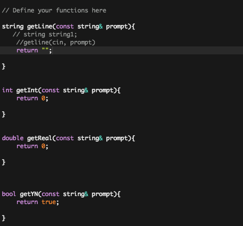 Solved Other Functions In addition to getInt(), our library | Chegg.com