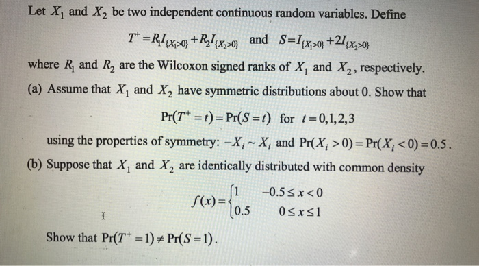Solved Let X1 and X2 be two independent continuous random | Chegg.com