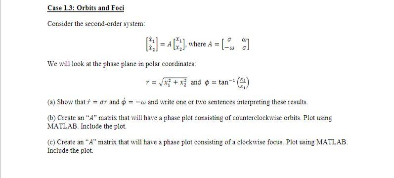 Problem 3. Linear Phase Portraits (30 points] In this | Chegg.com