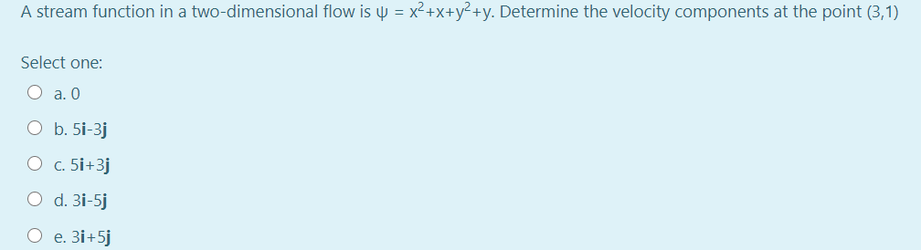 Solved A stream function in a two-dimensional flow is y = | Chegg.com