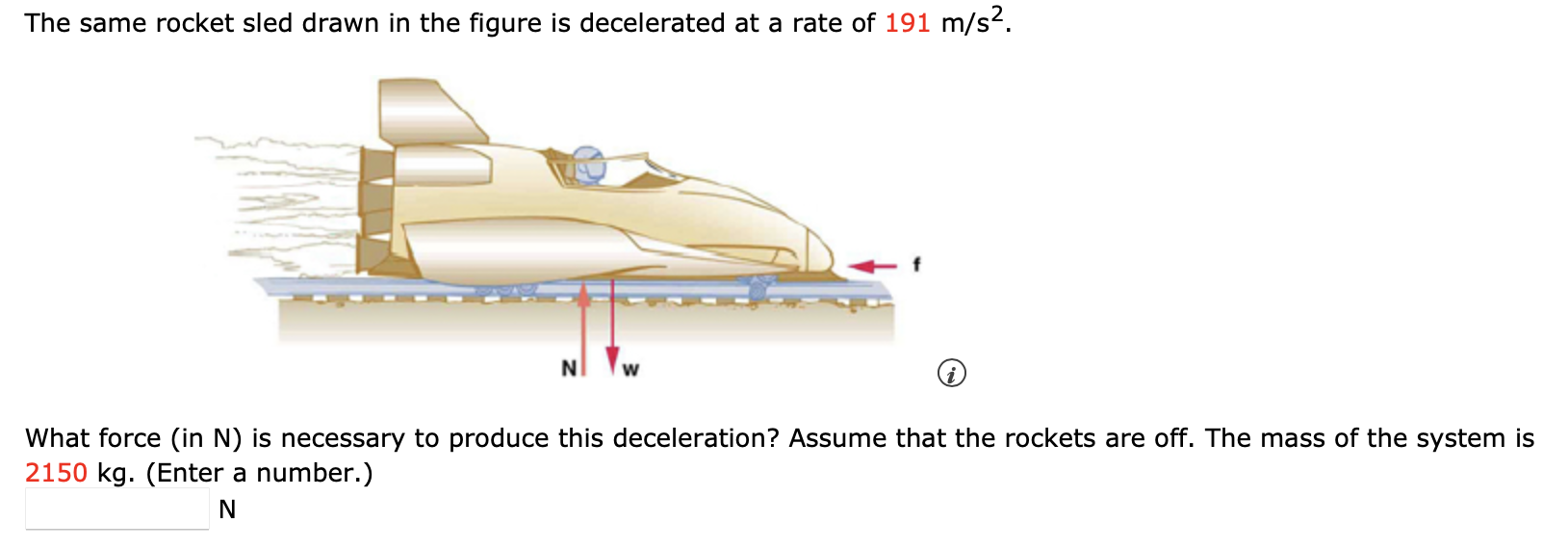 Solved The same rocket sled drawn in the figure is | Chegg.com