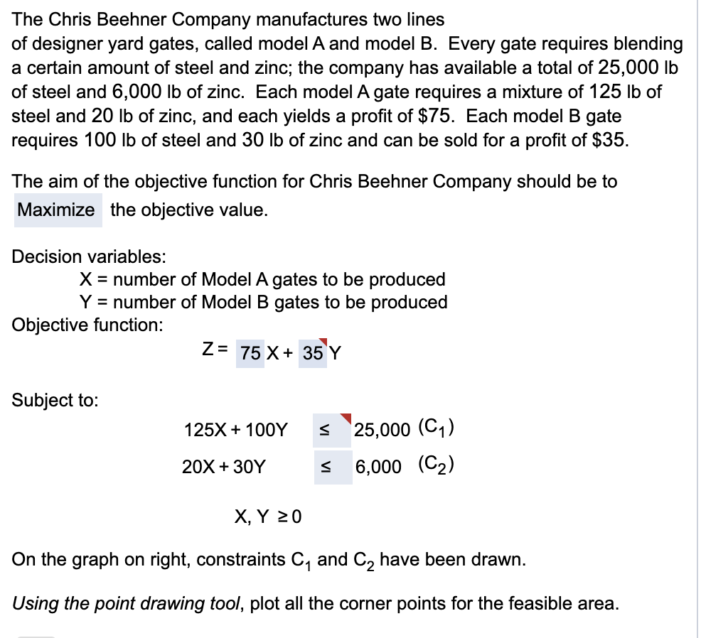 Solved The Chris Beehner Company manufactures two lines of | Chegg.com