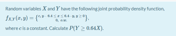Solved Random variables X and Y have the following joint | Chegg.com