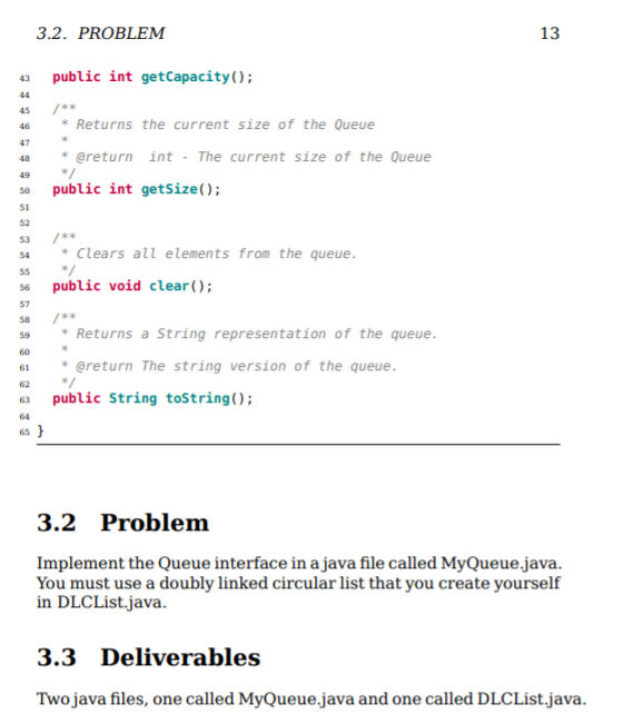 The Queue interface represents a data structure | Chegg.com