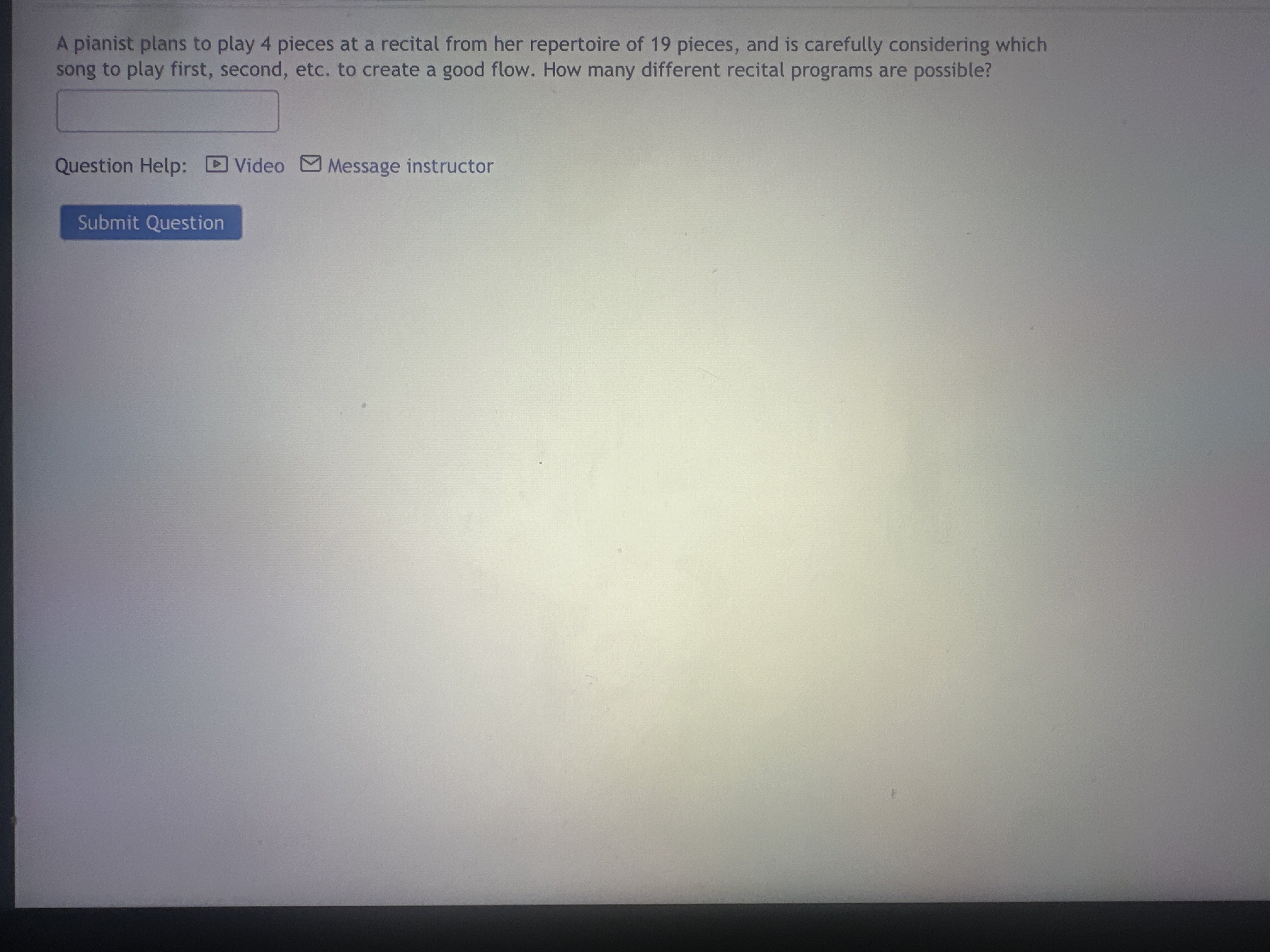 Solved A pianist plans to play 4 ﻿pieces at a recital from | Chegg.com