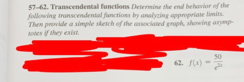 Solved 57-62. Transcendental functions Determine the end | Chegg.com