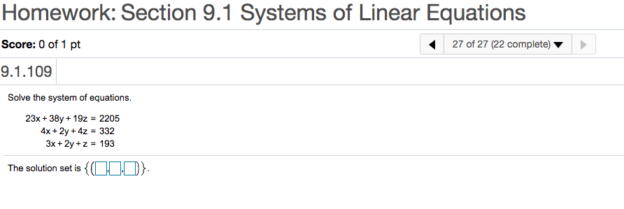 Solved Homework: Section 9.1 Systems of Linear Equations | Chegg.com