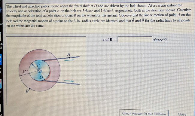 Solved The wheel and attached pulley rotate about the fixed | Chegg.com