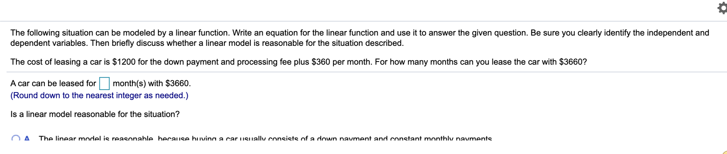Solved The following situation can be modeled by a linear | Chegg.com