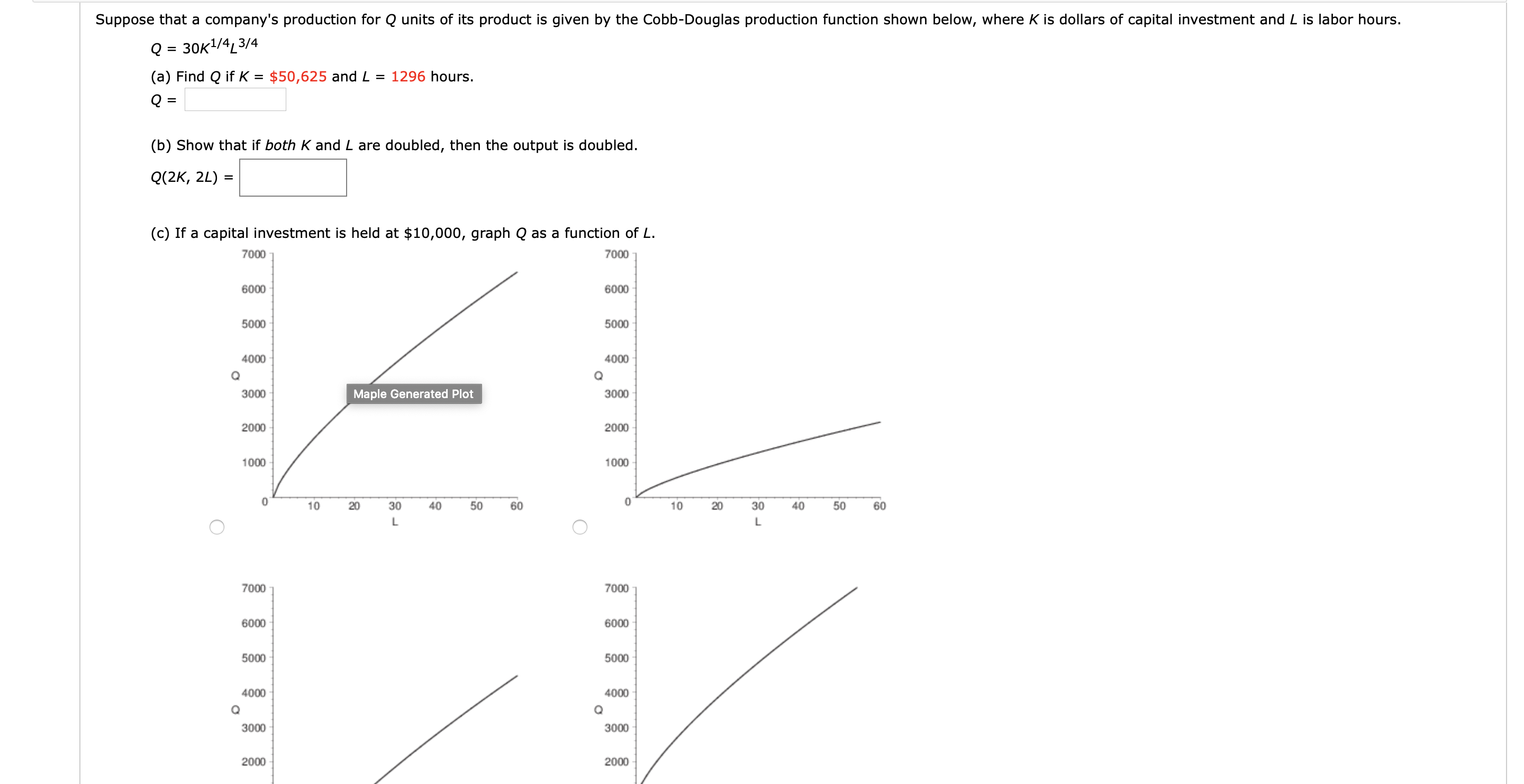 Solved Suppose that a company's production for Q units of | Chegg.com