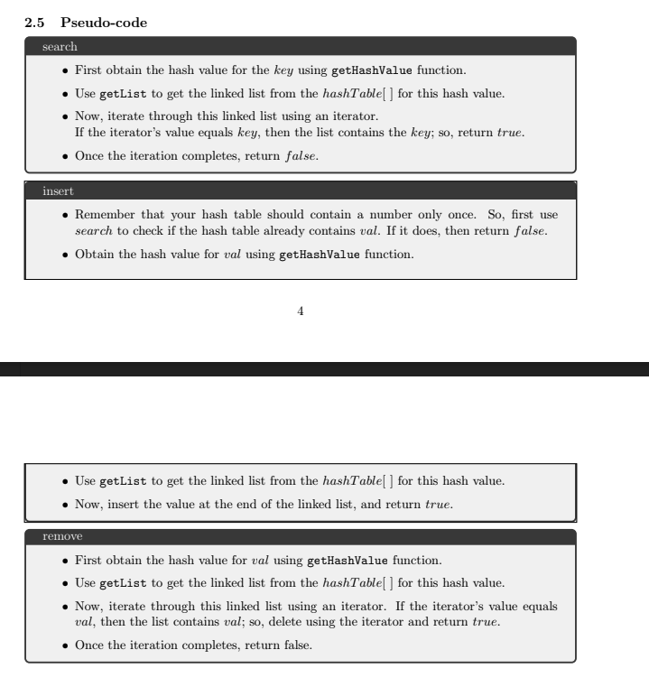 Solved 2 Part 1: Dictionary Problem We will solve the | Chegg.com