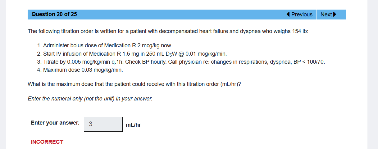 Solved Question 20 of 25 4 Previous Next The following | Chegg.com