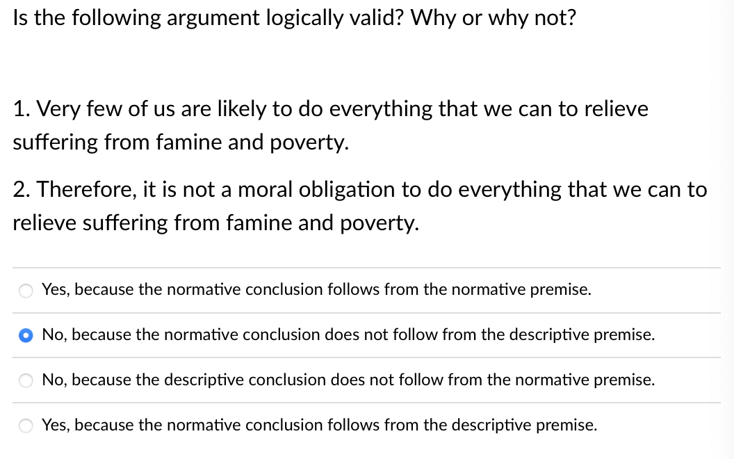 Solved Is the following argument logically valid? Why or why | Chegg.com