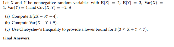 Let X and Y be nonnegative random variables with E[X] | Chegg.com