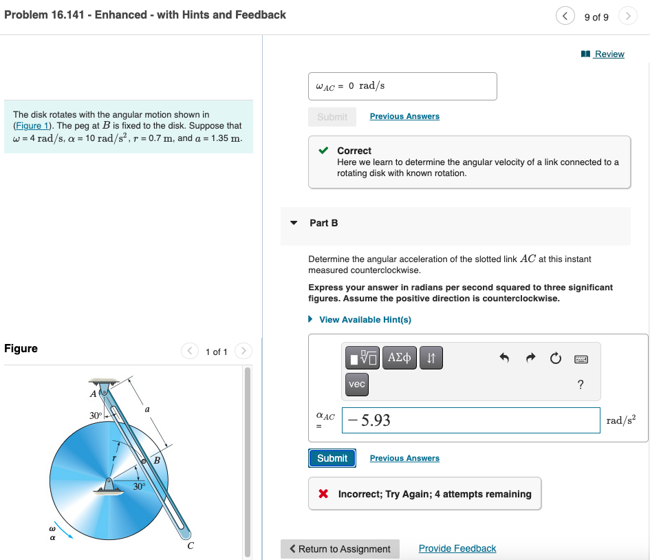 Solved Problem 16.141 - ﻿Enhanced - ﻿with Hints and | Chegg.com