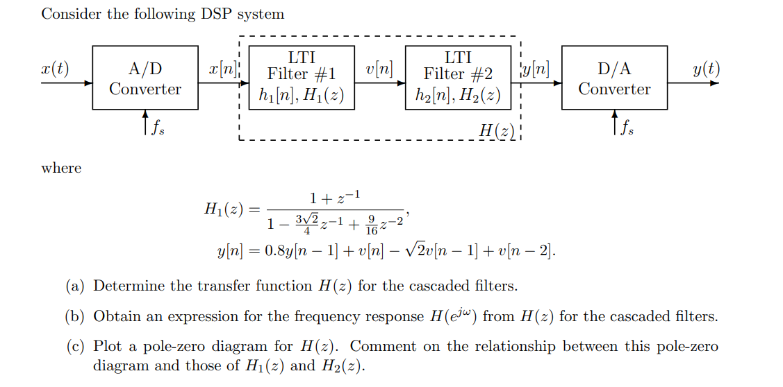 Solved Consider the following DSP system where | Chegg.com