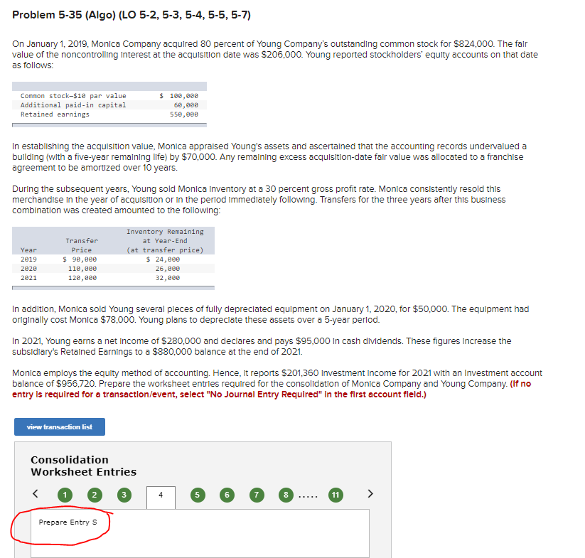 Solved Problem 5-35 (Algo) (LO 5-2, 5-3, 5-4, 5-5, 5-7) On | Chegg.com