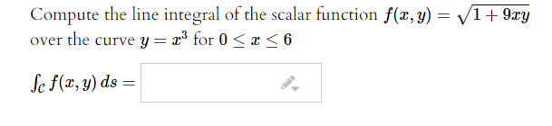 Solved Compute the line integral of the scalar function f(x, | Chegg.com