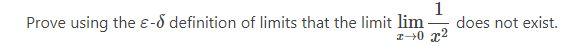 Solved 1 Prove using the e-8 definition of limits that the | Chegg.com