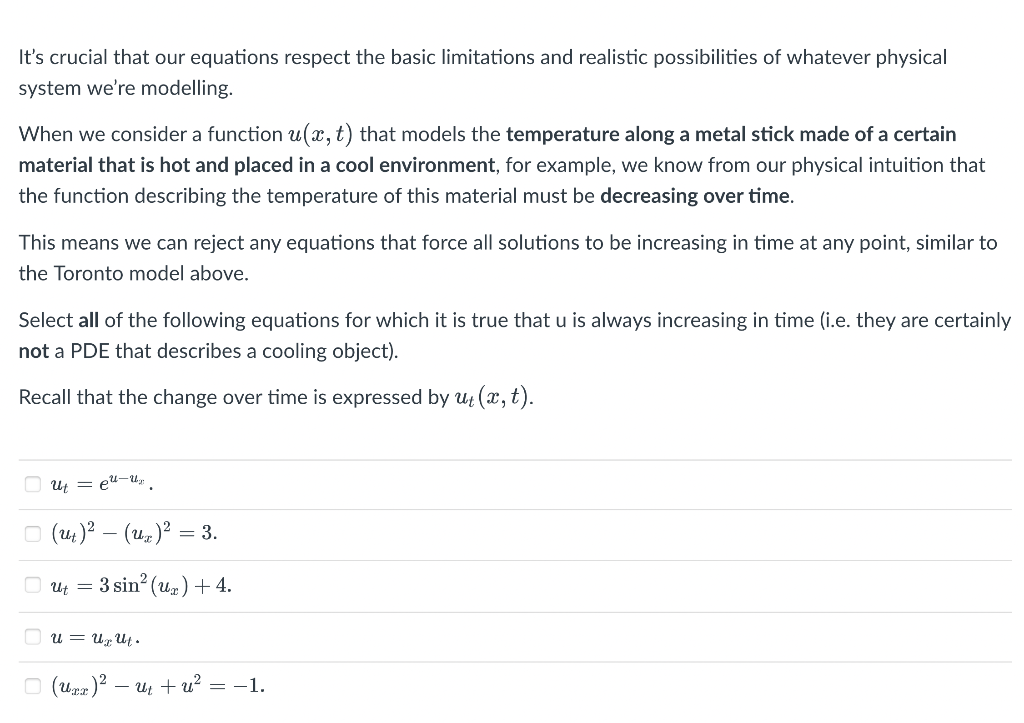 It's crucial that our equations respect the basic | Chegg.com