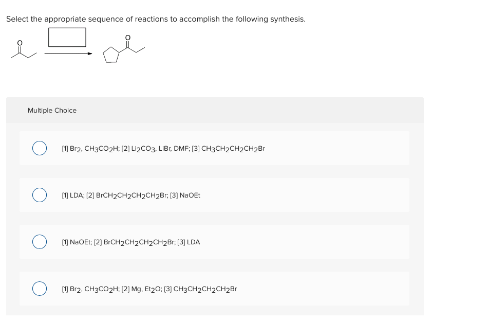 Solved Select the appropriate sequence of reactions to | Chegg.com