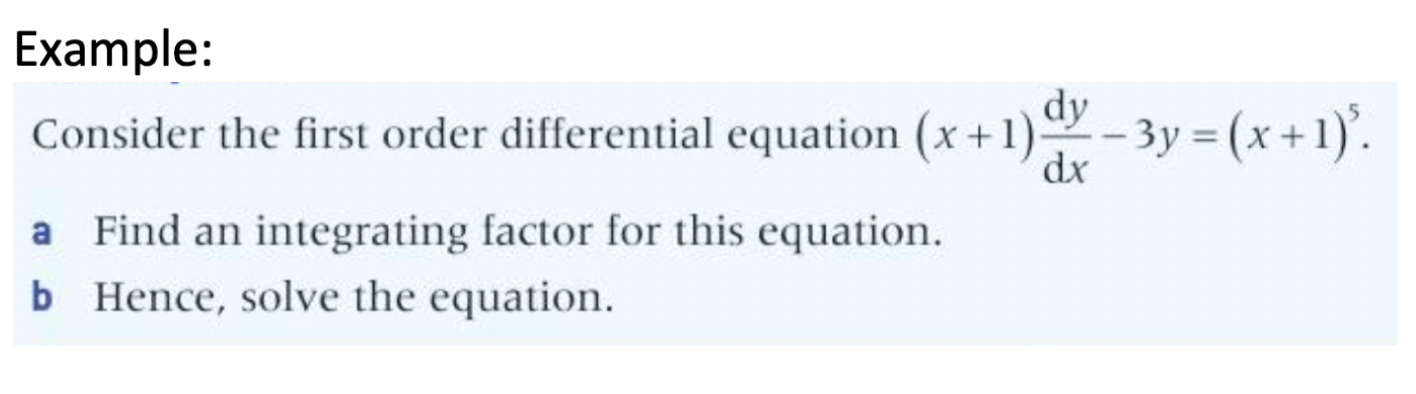 Solved Example:Consider the first order differential | Chegg.com