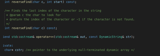 * Dynamicstring class which stores strings * using | Chegg.com