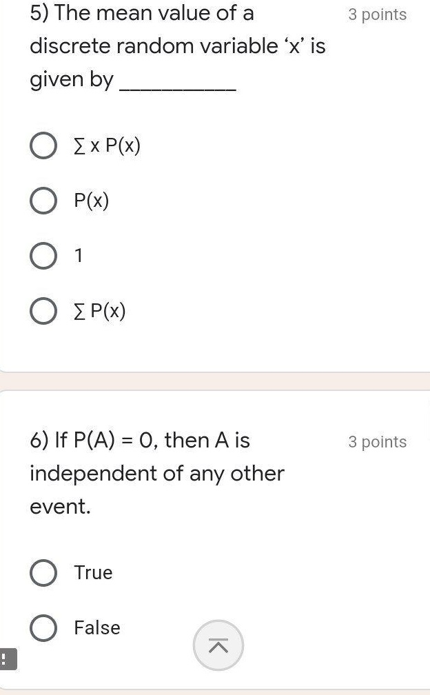 Solved 3 points 1) A question is given to 5 students A, B, | Chegg.com