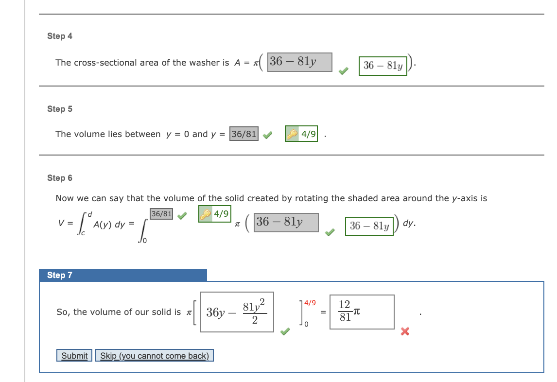 Solved Step 4 The cross-sectional area of the washer is A = | Chegg.com
