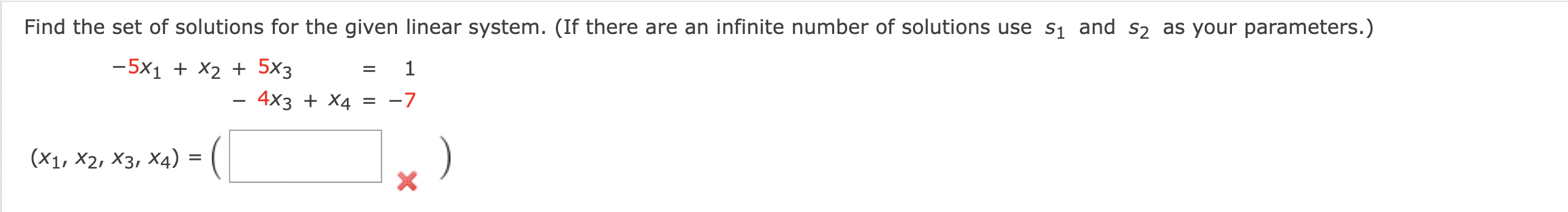 Solved Find The Set Of Solutions For The Given Linear 