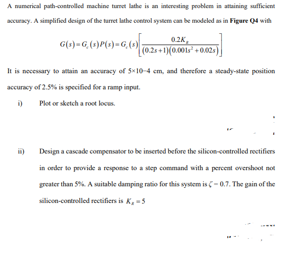 Solved A numerical path-controlled machine turret lathe is | Chegg.com