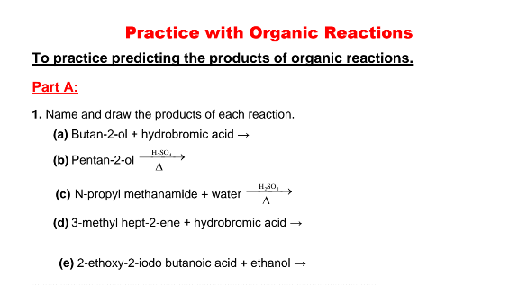Solved 1. Name and draw the products of each reaction. (a) | Chegg.com
