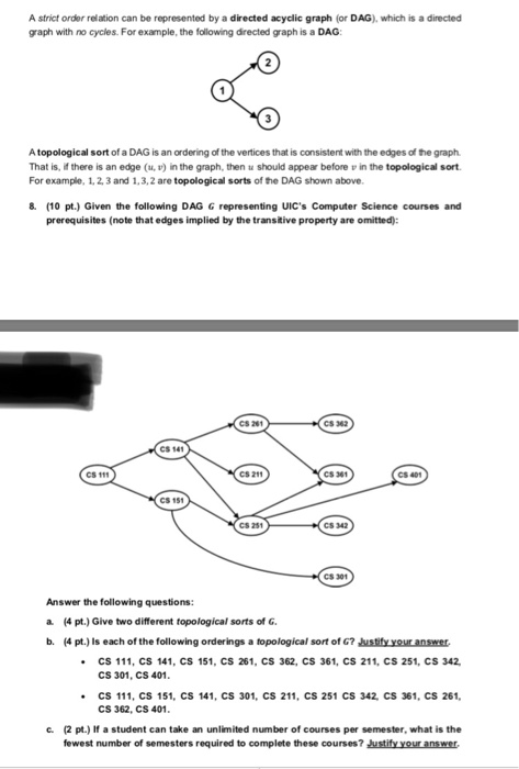 Solved A strict order relation can be represented by a | Chegg.com