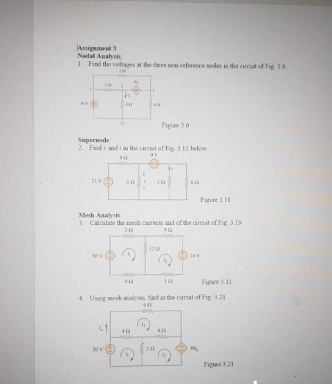 Solved Assignment3 Nodal Analysis 1. Find the voltages at | Chegg.com