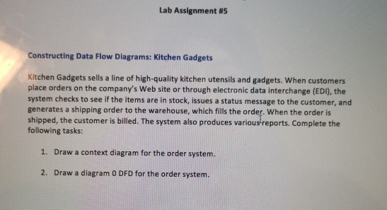 Solved Lab Assignment #5 Constructing Data Flow Diagrams: | Chegg.com