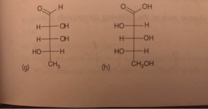 Solved OH HOH H-OH (g) CH (h) CH2OH | Chegg.com